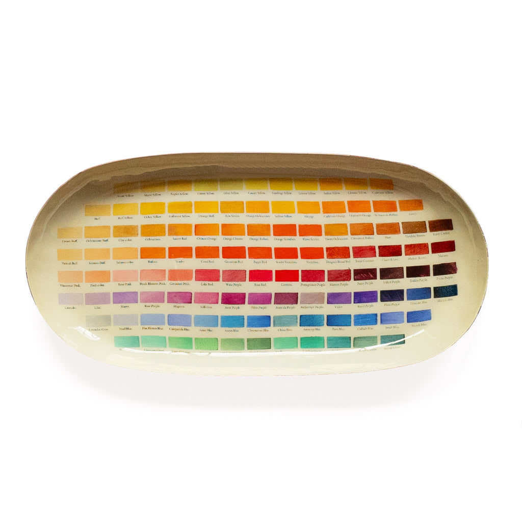 Nomenclature of Colors Oval Enamel Tray – Roomytown UK