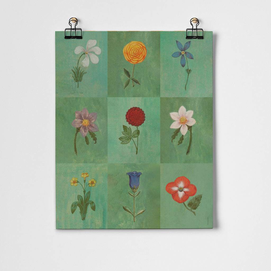 Green Festival of Flowers Fine Art Print – Roomytown