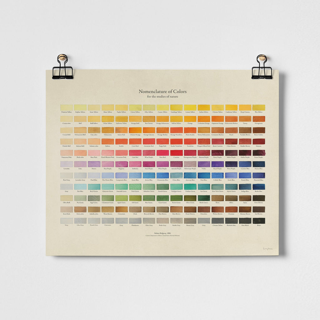Nomenclature of Colours Fine Art Print – Roomytown UK